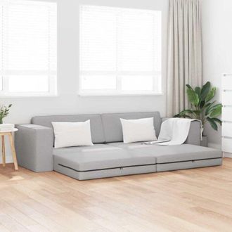 vidaXL Bodensofa-Bett Wolken-Grau 245 x 78 x 77 cm Stoff Vidaxl