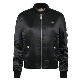 Philipp Plein Satin Bomberjacke - - Jackets - Damen - Schwarzk - XS