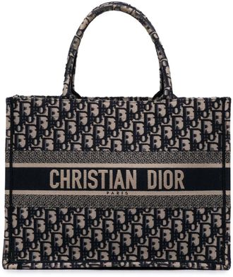 Dior Shopper - Medium Oblique Embroidered Canvas Book Tote - Gr. unisize - in Blau - f&uuml;r Damen