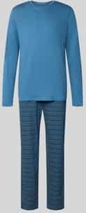 Schiesser Regular Fit Pyjama-Set aus reiner Baumwolle