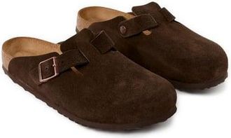 Birkenstock Boston Mules BS in Wildlederleder - braun
