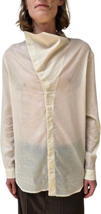 Rick Owens Homme, Chemises, Beige, Taille: XL Island Shirt