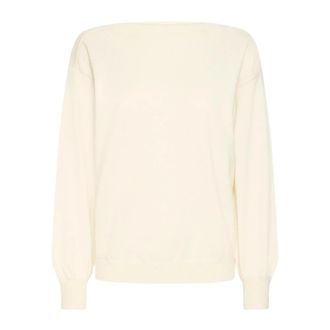 Ichi Ichi, Femme, Pulls, Beige, Taille: 42 FR Tricot &agrave; col rond