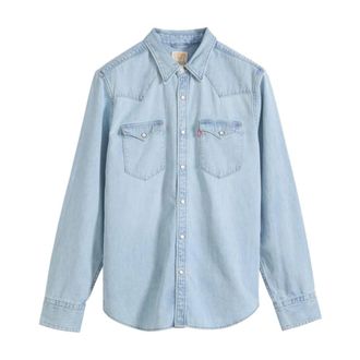 Levi's Homme, Chemises, Bleu, Taille: XL Barstow Standard Fit Western Shirt
