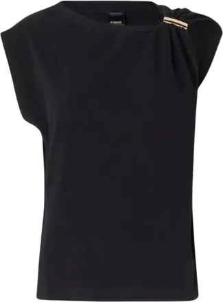Pinko Pinko, Femme, Tops, Noir, Taille: 42 FR maglieria e felpe poliestere