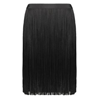 Alberta Ferretti Seidenmischung Fransen Minirock - - Skirts - Damen - Schwarzk - M