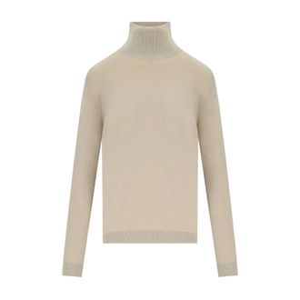 Max Mara Femme, Pulls, Beige, Taille: 40 FR Pull Col Roul&eacute; Kiku