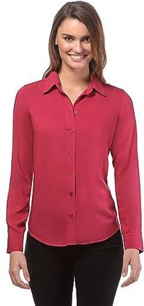 Vincenzo Boretti Chemisier, Taille Normale, col de Chemise Bordeaux S