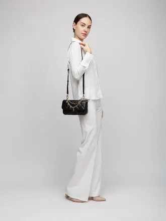 Guess Libby Flap Crossbody Bag - Black