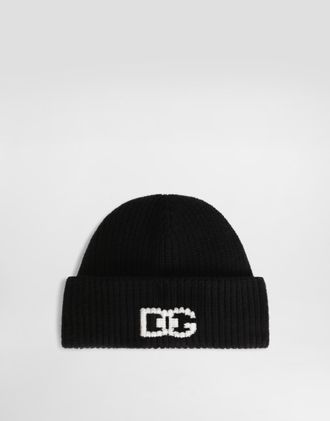 Dolce & Gabbana Rippstrickm&uuml;tze Mit Logo - Mann H&uuml;te Und Handschuhe Multicolor Tgu