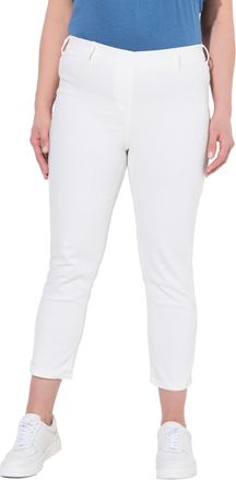 Ulla Popken Damen 7/8-jeggings Sienna, Elastikbund, Schmales Bein 7/8 Jeggings Denim, White Denim, 47W / 32L EU