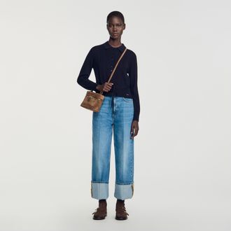 Sandro Cardigan aus Pointelle-Strick