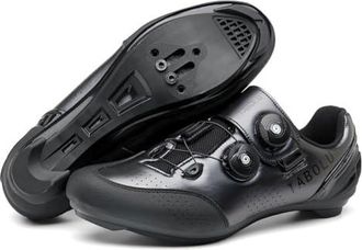 Generic Chaussures de Cyclisme Performance Homme et Femme Respirantes Double Molette Semelle Rigide Options Route VTT et Plate pour Entraînement et Longues So