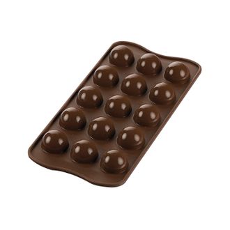 Silikomart | SCG50 Silikonform für TARTUFINO Pralinen, antihaftbeschichtet, 15 Tartufini, Packung mit 1 Form für Süßigkeiten, Easy Choc 3D, Ø 25 h 22 mm, Made in
