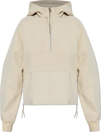 Moose Knuckles Femme, Sweatshirts et sweats &agrave; capuche, Beige, Taille: 42 FR Mix Media Sweat &agrave; capuche
