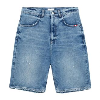 Amish Denim Bermuda Shorts mit weitem Bein - - Shorts - Herren - Blau - W30
