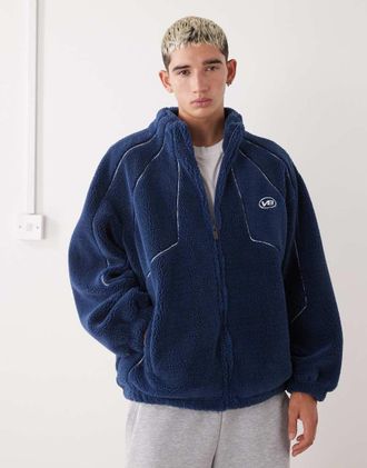 Vertere Berlin Nite - Fleecejacke in Marineblau mit durchgehendem Reißverschluss