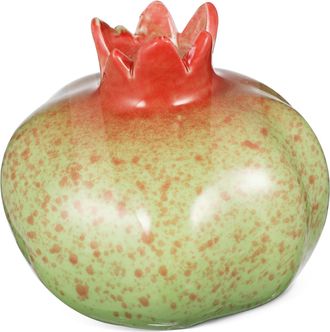 Valiclud Keramikvase Granatapfel Form Kleine Tischvase Hydrokulturell Geeignet Gr&uuml;n Gl&auml;nzend Dekorativ