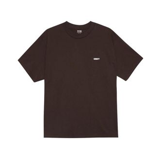 Obey T-Shirt mit Rundhalsausschnitt - - Tops - Herren - Braun - S