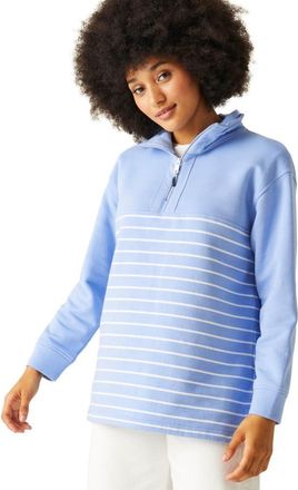 Regatta Damen Womens Bayletta Half Placket Sweatshirt Fleece, Hortensienblau/Wei&szlig;, 46