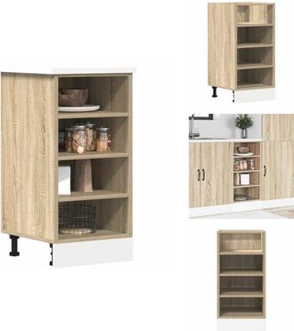 vidaXL Armoire basse chêne sonoma 40x44,5x81,5 cm bois dingénierie - Armoire De Plancher - Armoires De Plancher - Armoire De Cuisine - Placard De Cuisine