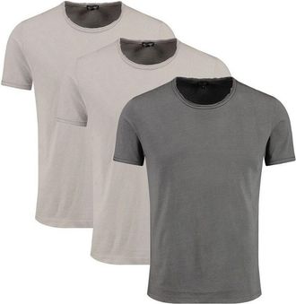 Key Largo T-Shirt Freeze vintage Look uni Basic MT00500 Rundhalsauschnitt unifarben kurzarm slim fit