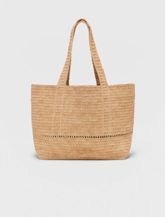 Maje Cabas Crochet&eacute; En Raphia - Beige - Maje