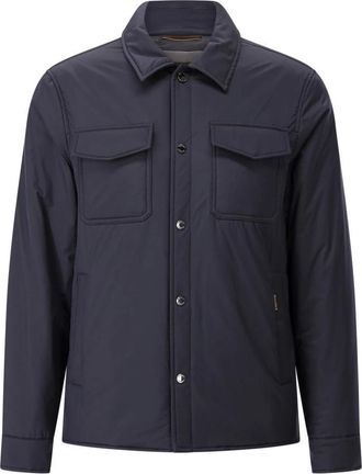 Moorer Homme, Vestes, Bleu, Taille: 4XL Veste ultra-légère avec finition soyeuse