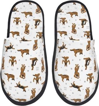 Generic Pantoufles en Feutre Berger Allemand Imprim&eacute; Classiques Chaussons dint&eacute;rieur Unisex Confortable Maison Pantoufles Femme Maison L