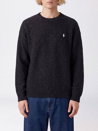 Polo Ralph Lauren Pull &agrave; col rond en m&eacute;lange de laine avec logo poney brod&eacute;
