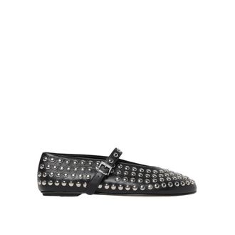 Liviana Conti Schwarze- mit Nieten besetzte Leder-Ballerinas - - Shoes - Damen - Schwarzk - 36 EU