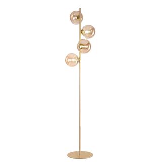 Luce-Ambiente-Design Honey floor lamp in Brass Metal with Champagne Glass Diffusers