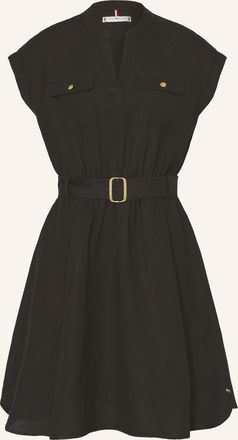 Tommy Hilfiger Kleid Mit Leinen schwarz