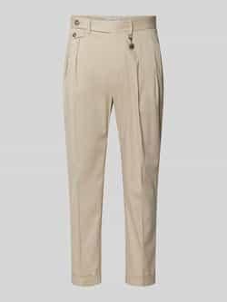Manuel Ritz Hose mit gelegten Falten und Eingrifftaschen