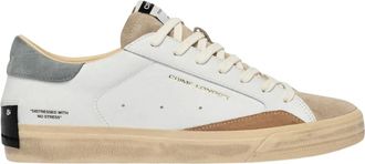 Crime London Homme, Chaussures, Blanc, Taille: 42 EU Distressed Baskets