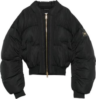 Elisabetta Franchi Femme, Vestes, Noir, Taille: 38 FR Veste courte matelass&eacute;e