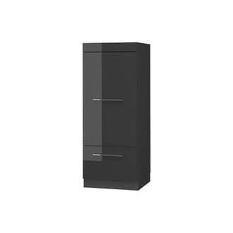 Vicco Armoire Micro-Ondes Fame-Line, Anthracite Haute Brillance, 60cm
