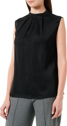 Comma Damen 2136467 Bluse, 9999 schwarz, 34
