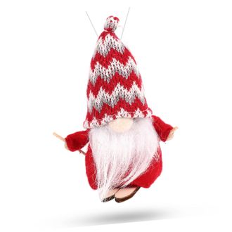 Cabilock 2st&uuml;cke Weihnachtlicher Ski- -h&auml;nger Lustige Deko F&uuml;r Weihnachten F&uuml;r Weihnachtsbaum T&uuml;r Oder Fenster Kreative Geschenkidee Rot