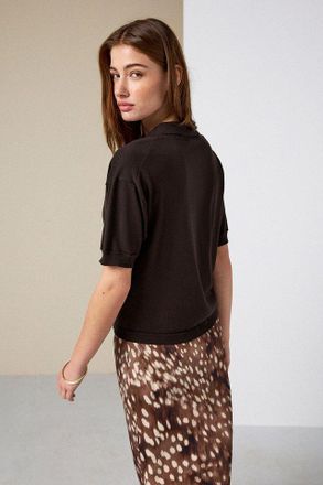 Next Polokragenpullover Weiches Polooberteil aus Strick, Kurzgr&ouml;&szlig;e (1-tlg)