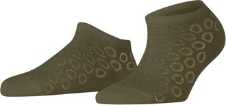 Falke Damen Sneakersocken Joy Fuel W Sn Baumwolle kurz gemustert 1 Paar, Grün Crocodile 7503, 39-42