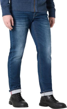 Timezone Herren Jeans Slim EDUARDOTZ Mid Waist - Slim Fit - Blau Grau, Gr&ouml;&szlig;e:31W / 34L, Farbe:3810-3328 Dark Navy Wash