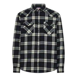 Sun 68 Chemise Macrocheck L/S - Homme - Chemises - Bleu - Taille: M