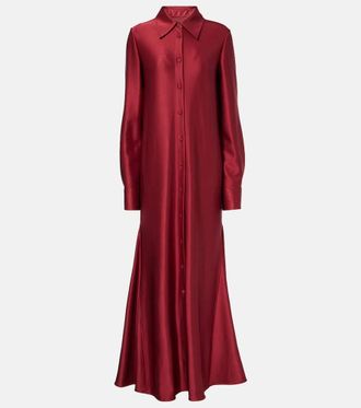 Jil Sander Robe chemise en satin