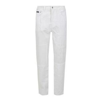 Dolce & Gabbana Femme, Jeans, Blanc, Taille: 38 FR Jean en Denim avec D&eacute;tail Logo