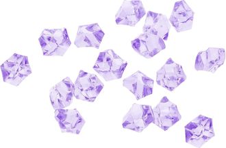 Angoily 500 Stück Acryl Fake Crushed Ice Dekosteine Farbige Kristallsteine Vasenfüllung für Hochzeits Partydeko DIY Tischstreudeko Violett