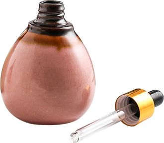 Pretyzoom Zerodeko Keramik Ätherische Öle Tropfflasche Rosa Luftdichte Nachfüllbare Aufbewahrungsflasche mit Pipette Vielseitig Verwendbar für Ätherische Öle un