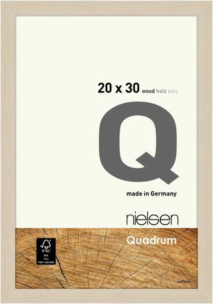Nielsen Design Bilderrahmen, 20 x 30 cm, Holz, Ahorn, Fotorahmen zum Auftstellen und Aufhängen im Hoch- & Querformat, Echtglas, Quadrum