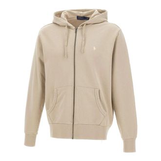 Polo Ralph Lauren Homme, Sweatshirts et sweats &agrave; capuche, Beige, Taille: M Classics Full-Zip SweaT-shirt