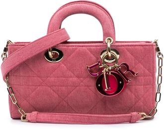 Dior Hobo Bags - Medium Denim Macrocannage Lady D Joy - Gr. unisize - in Gold - f&uuml;r Damen